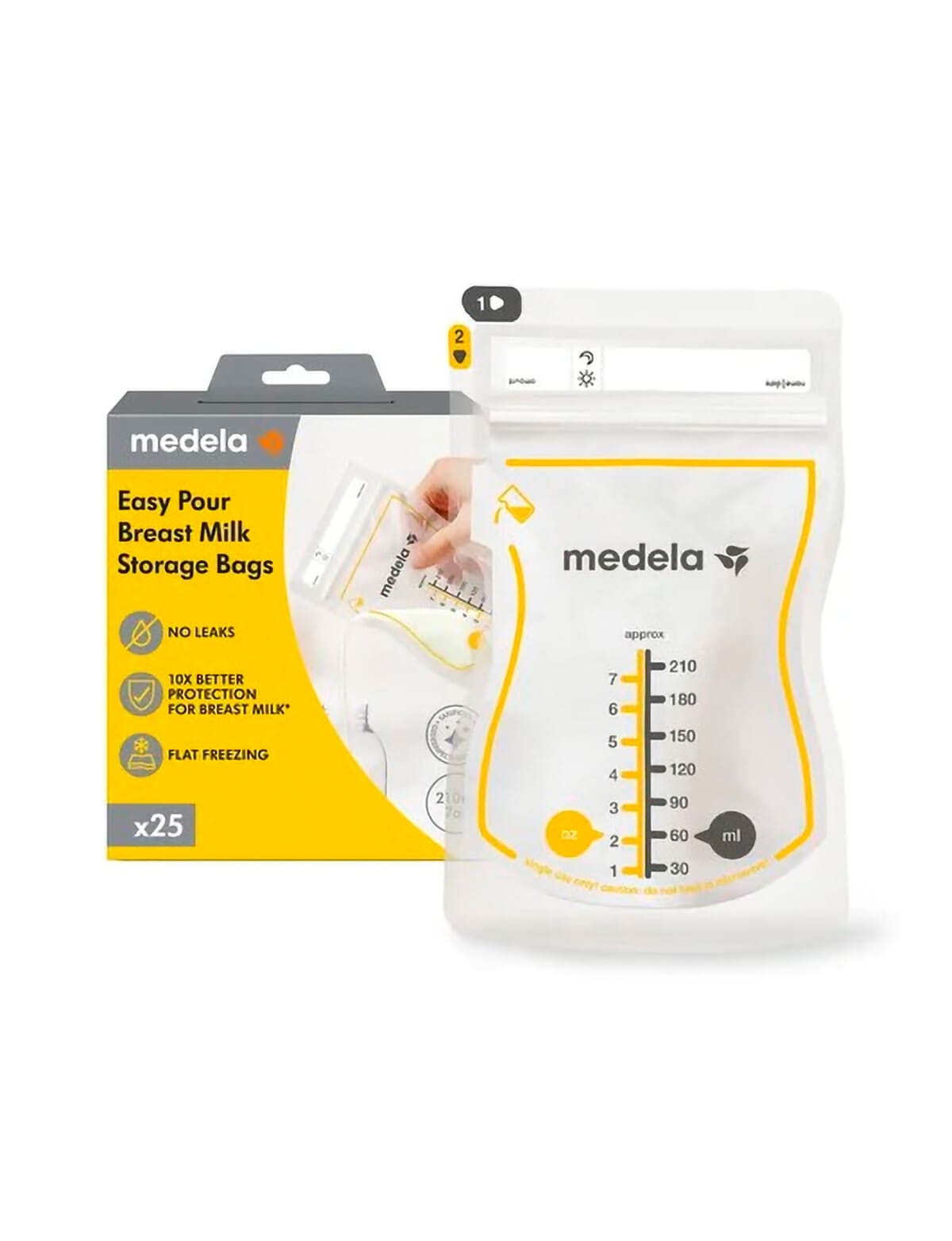Medela Easy Pour Breast Milk Storage Bags, 25-Pieces - Feeding