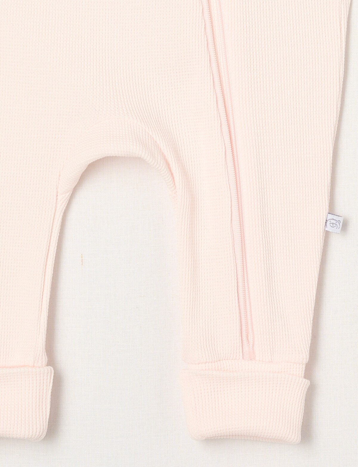 Teeny Weeny Sleep Unisex Waffle Sleepsuit, Petal Pink - Sleepwear