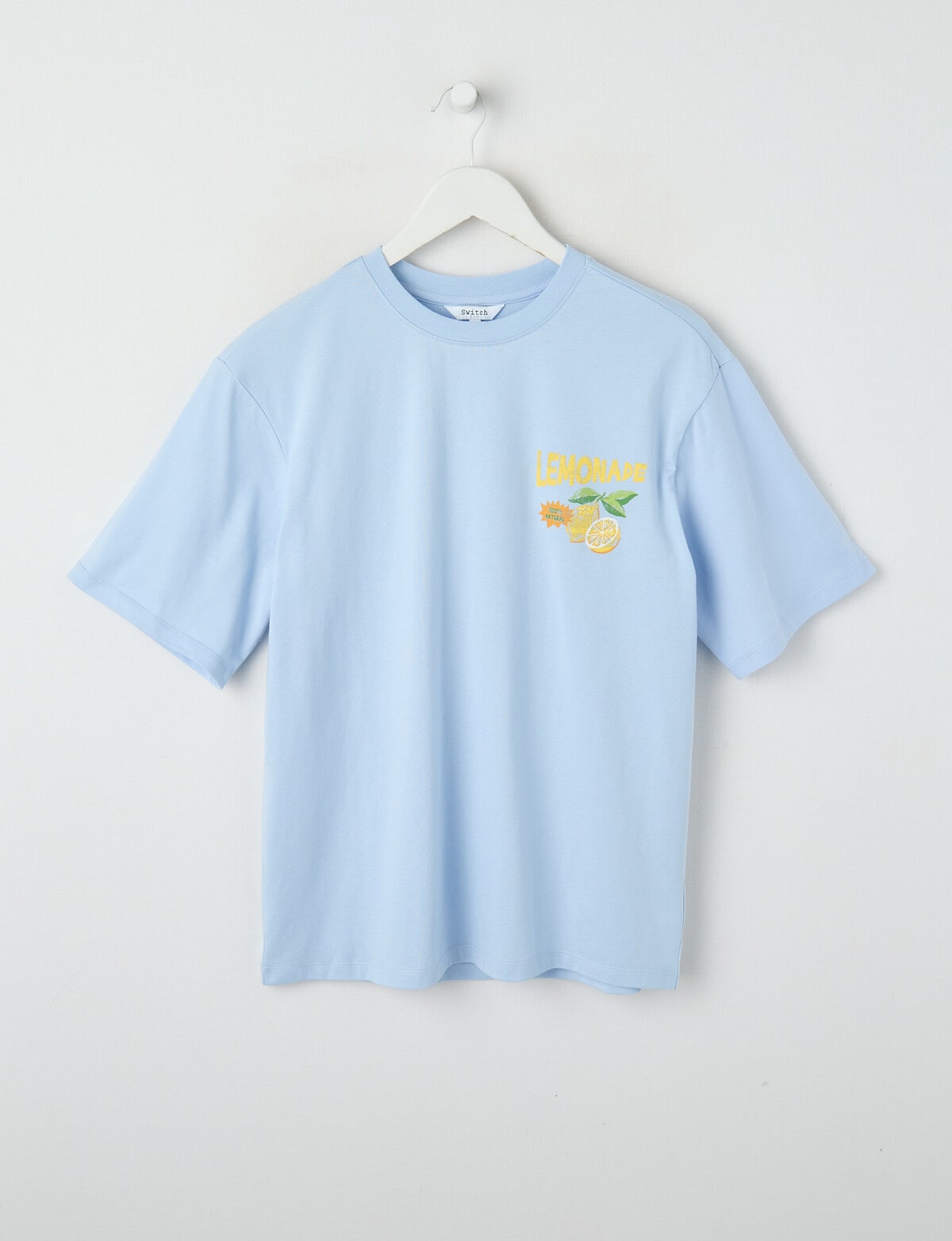 Switch Lemonade Oversized Short Sleeve Tee, Cornflower - Tops