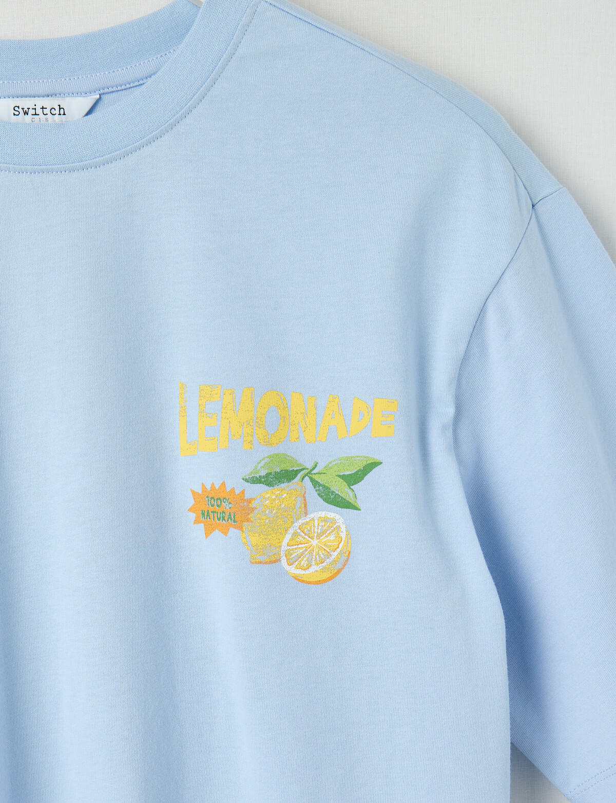 Switch Lemonade Oversized Short Sleeve Tee, Cornflower - Tops