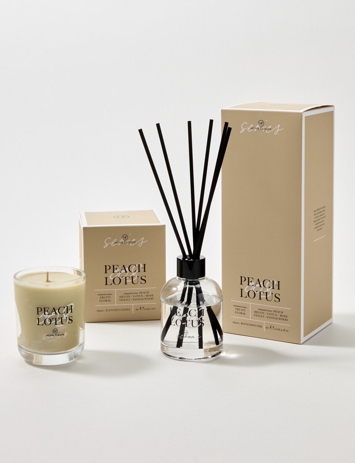 Home Fusion Series 008 Diffuser, Peach Lotus - Candles & Home Fragrance