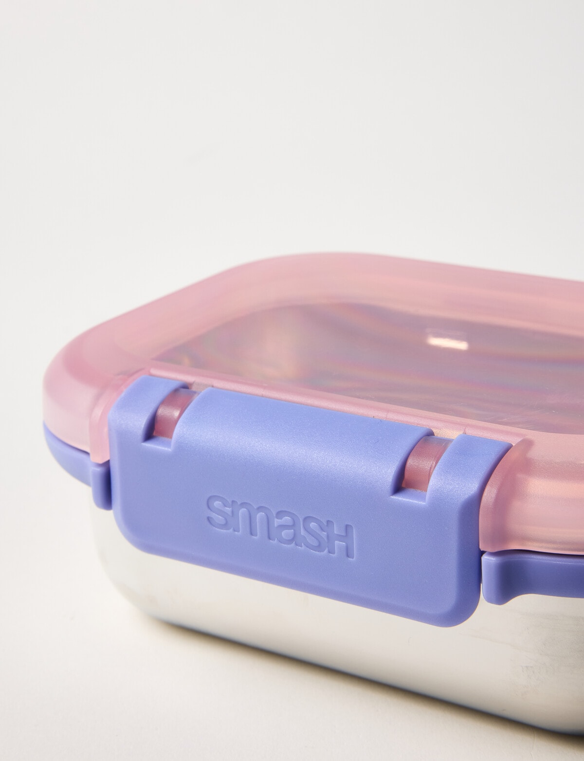 Smash Hinged Box, Pink & Purple, 550ml - Drink Bottles & Lunchboxes