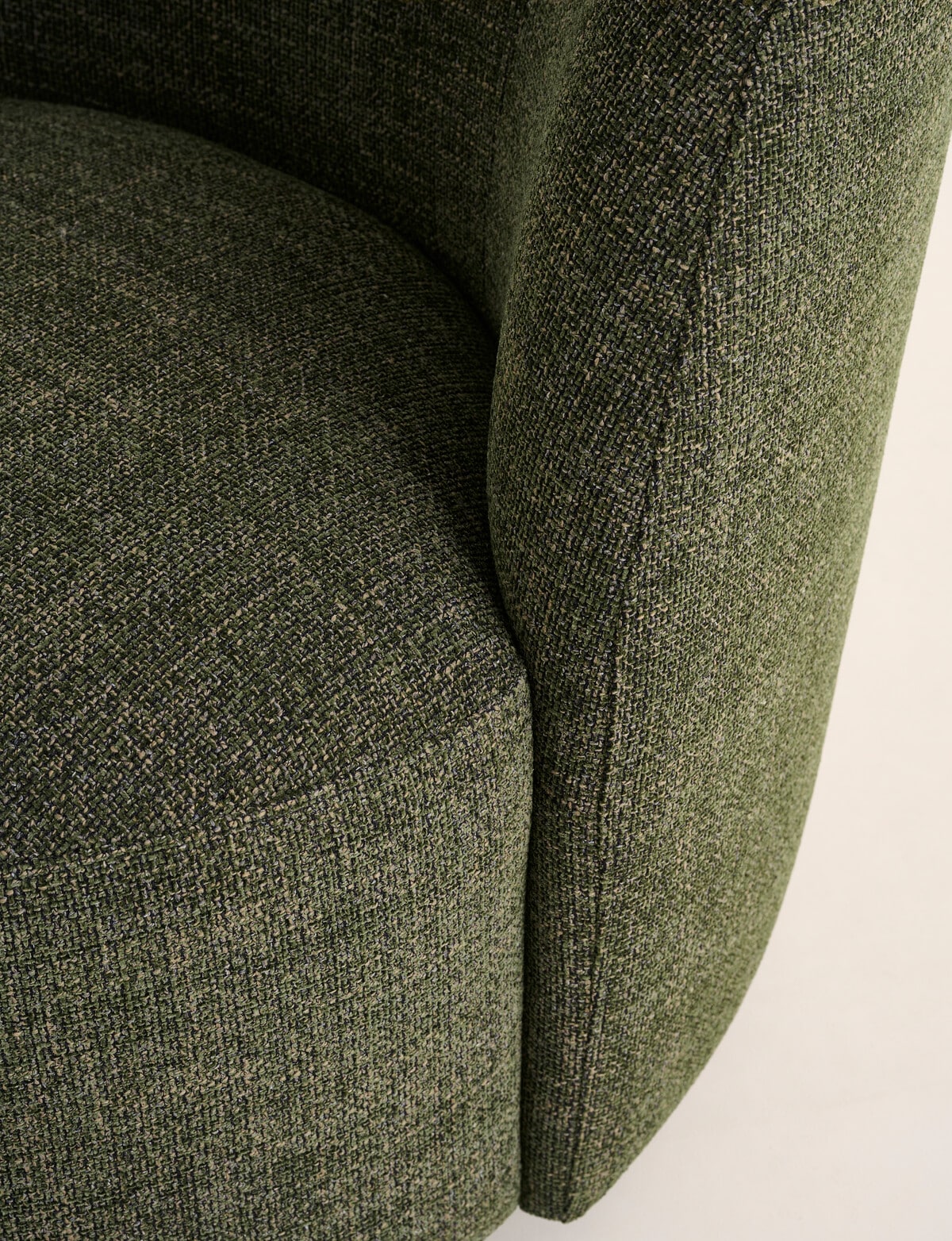 LUCA Furniture Belmont Fabric Swivel Chair, Green - Chairs