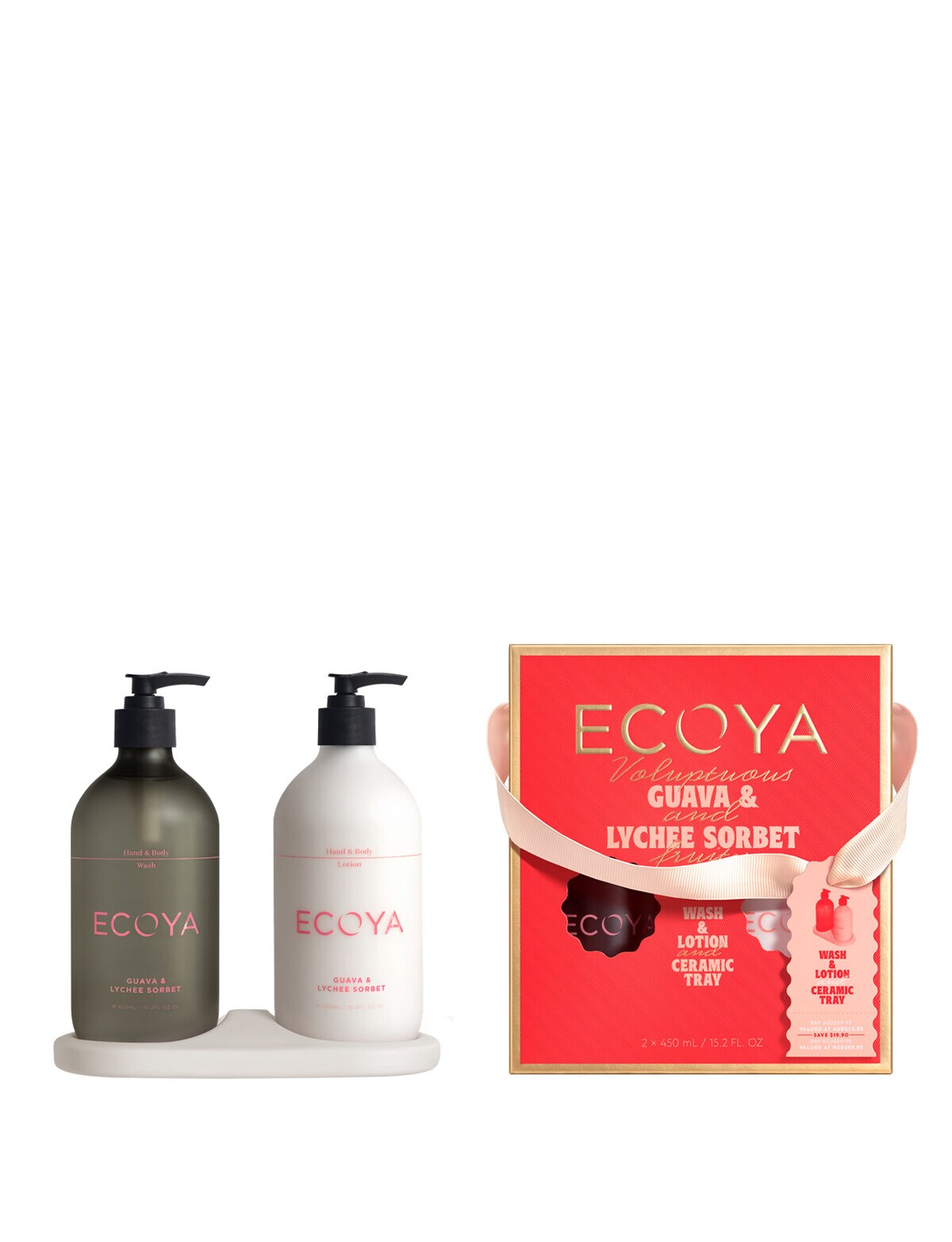 Ecoya Bathroom Gift Set, Guava & Lychee Sorbet - Gift Sets