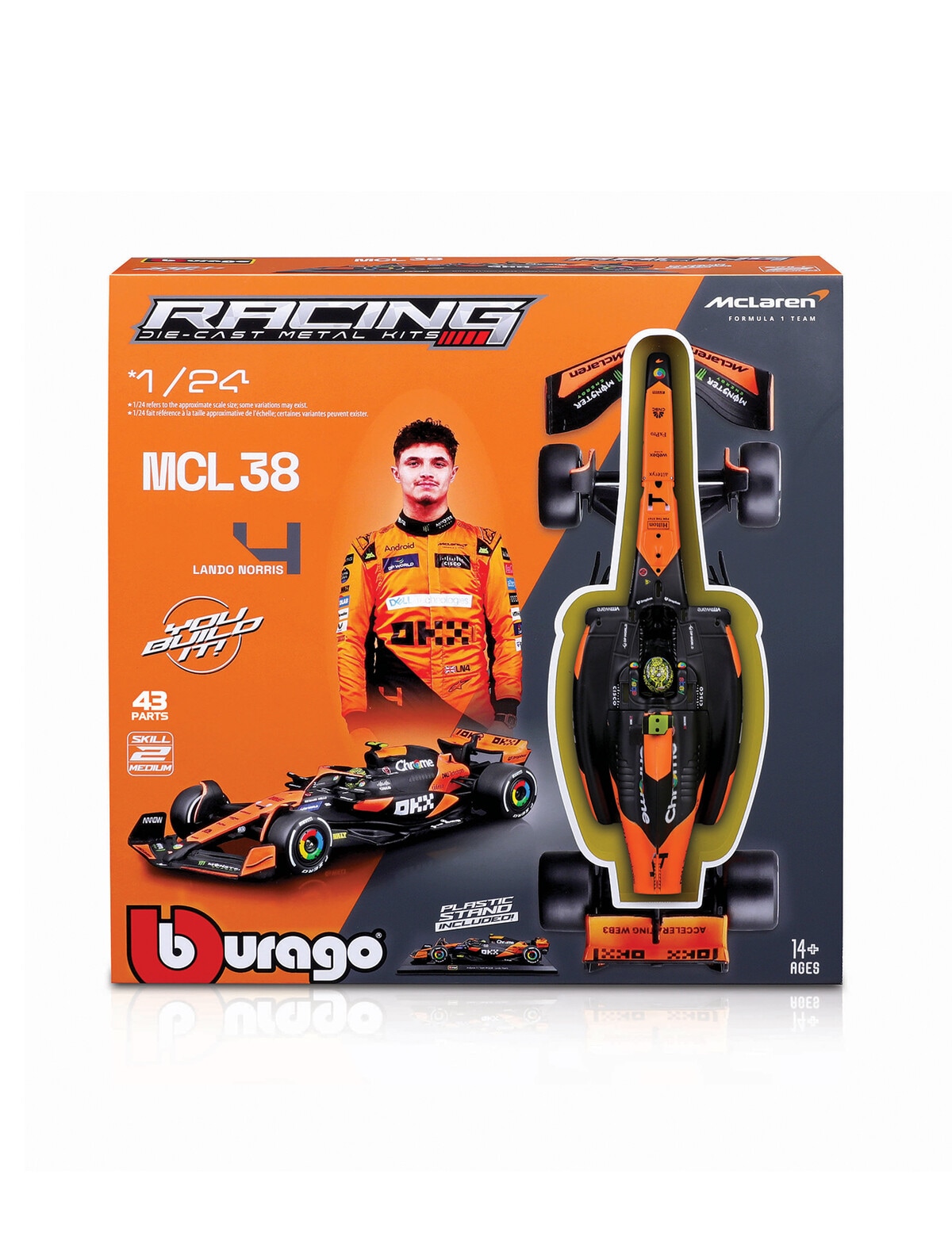 Bburago 1:24 Mclaren MCL-38 2024 Model Kit #4 Norris - Cars, Trucks ...