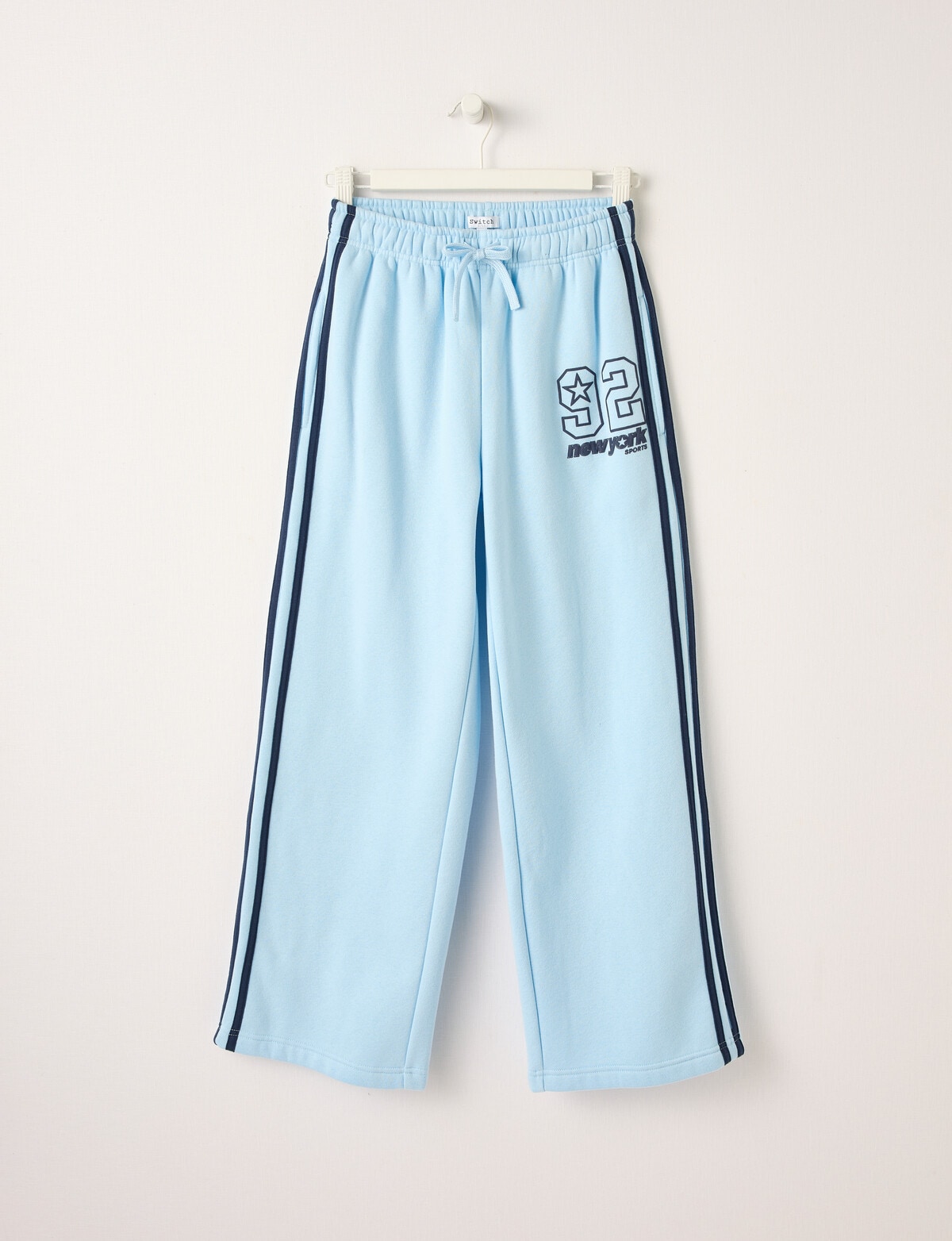 Switch New York Sports Wide Leg Tape Trackpant, Baby Blue - Pants ...