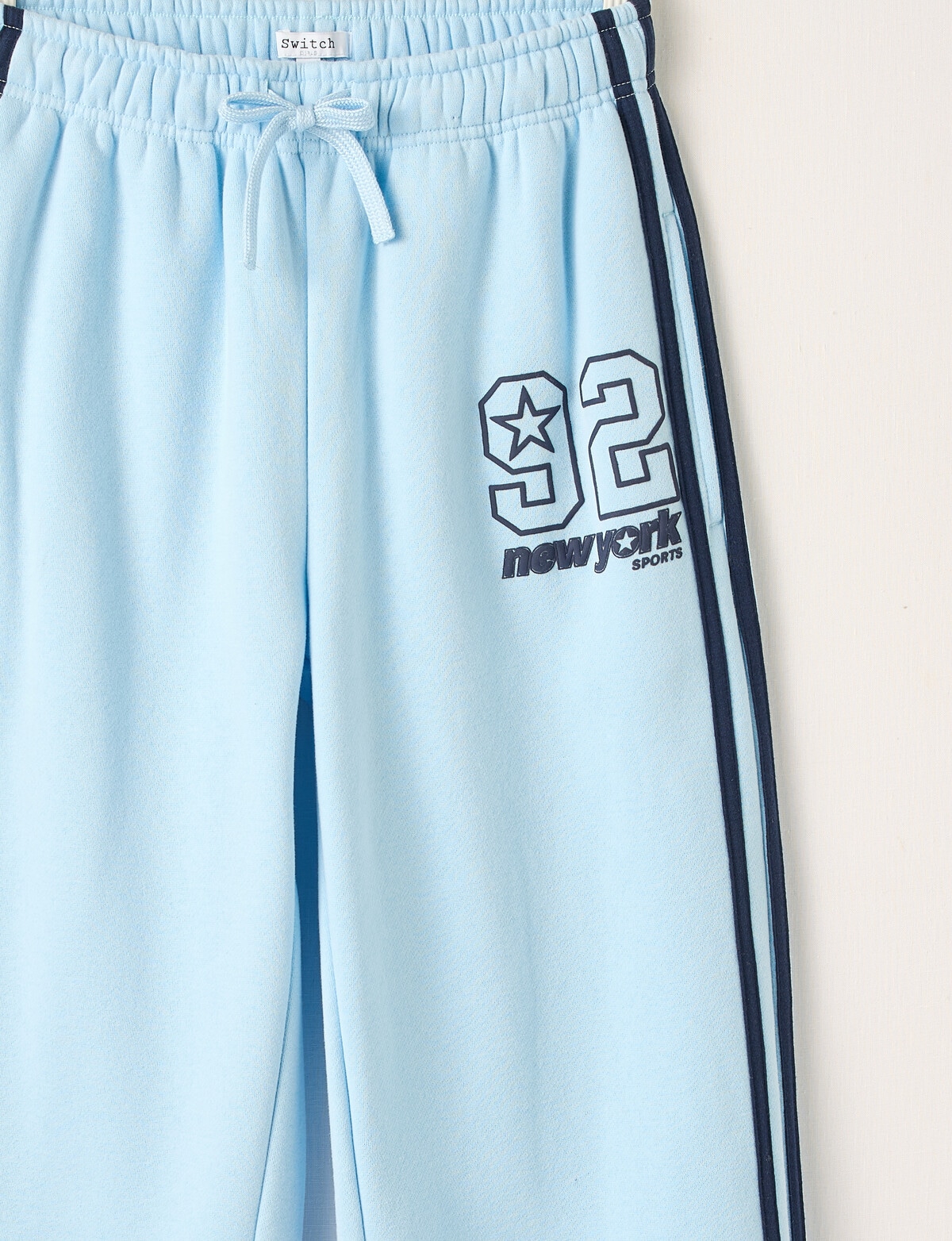 Switch New York Sports Wide Leg Tape Trackpant, Baby Blue - Pants ...