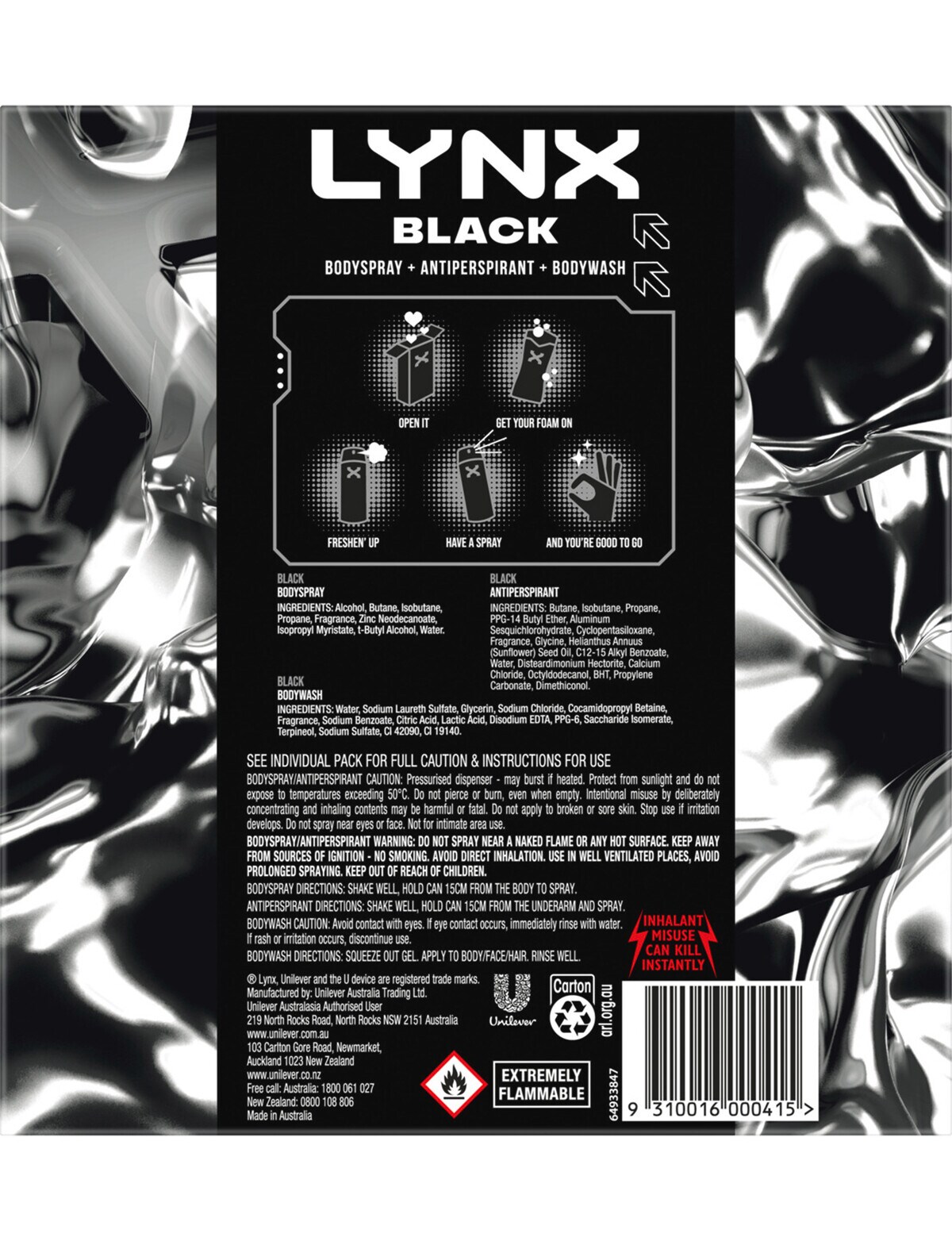 Lynx Black Trio Set - Gift Sets
