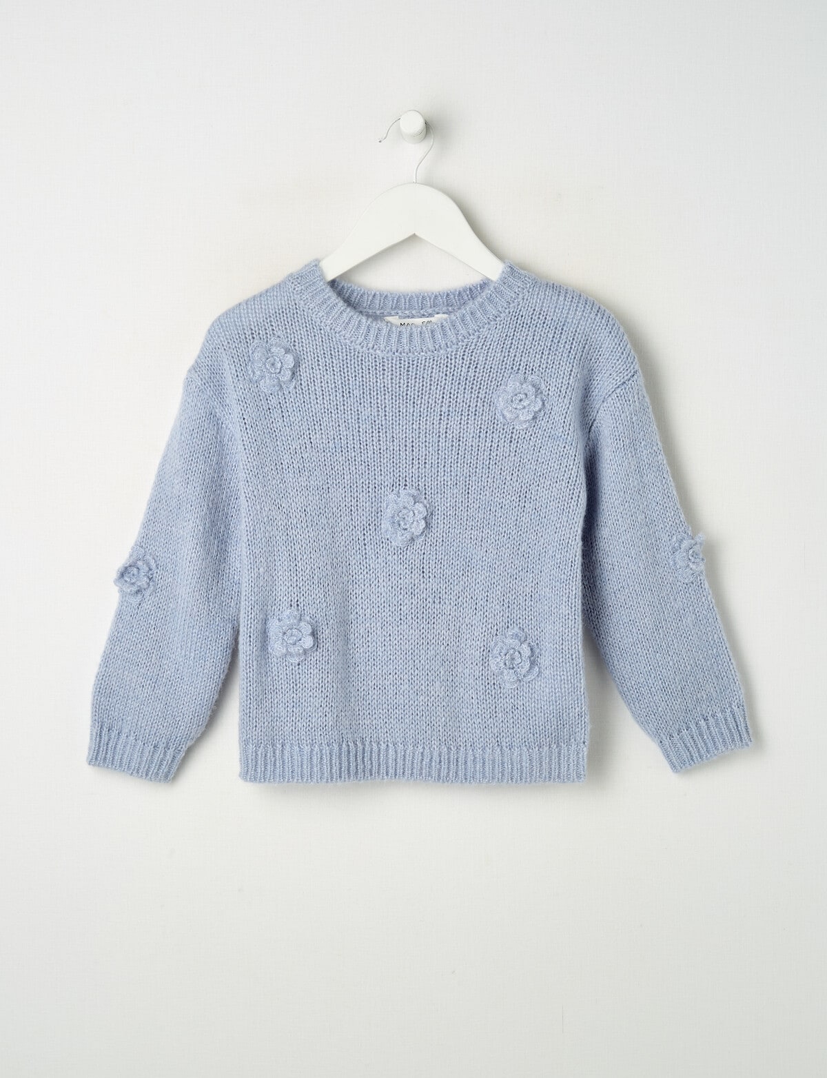 Mac & Ellie Flower Jumper, Periwinkle - Knitwear