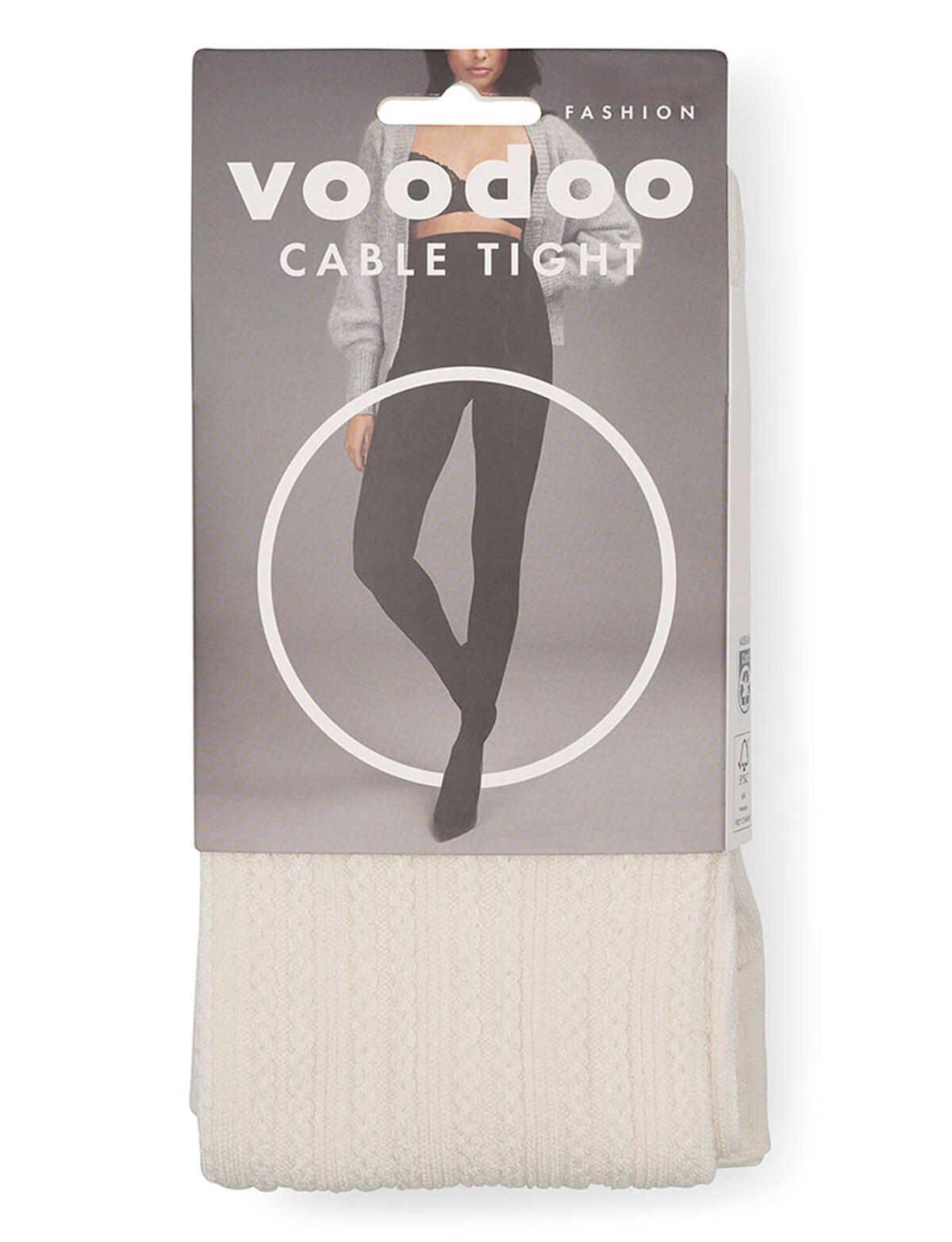 Voodoo Cable Knit Tight, Smoked Sand - Hosiery