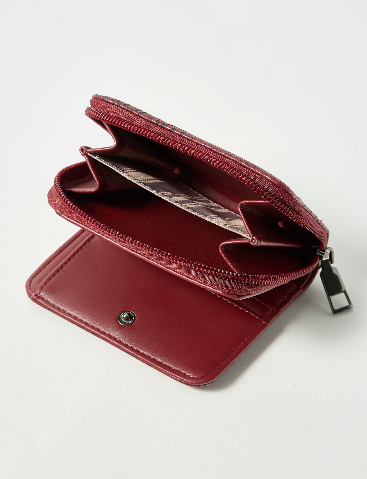 Pronta Moda Floral Emboss Wallet, Merlot - Wallets