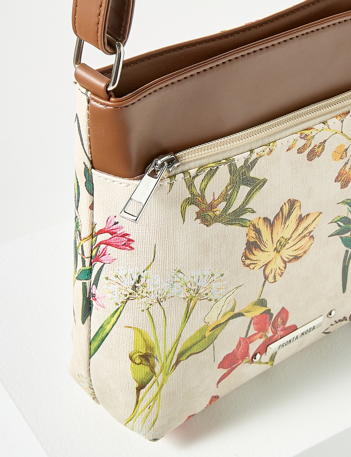Pronta Moda Floral Print Crossbody Bag, Multi - Handbags