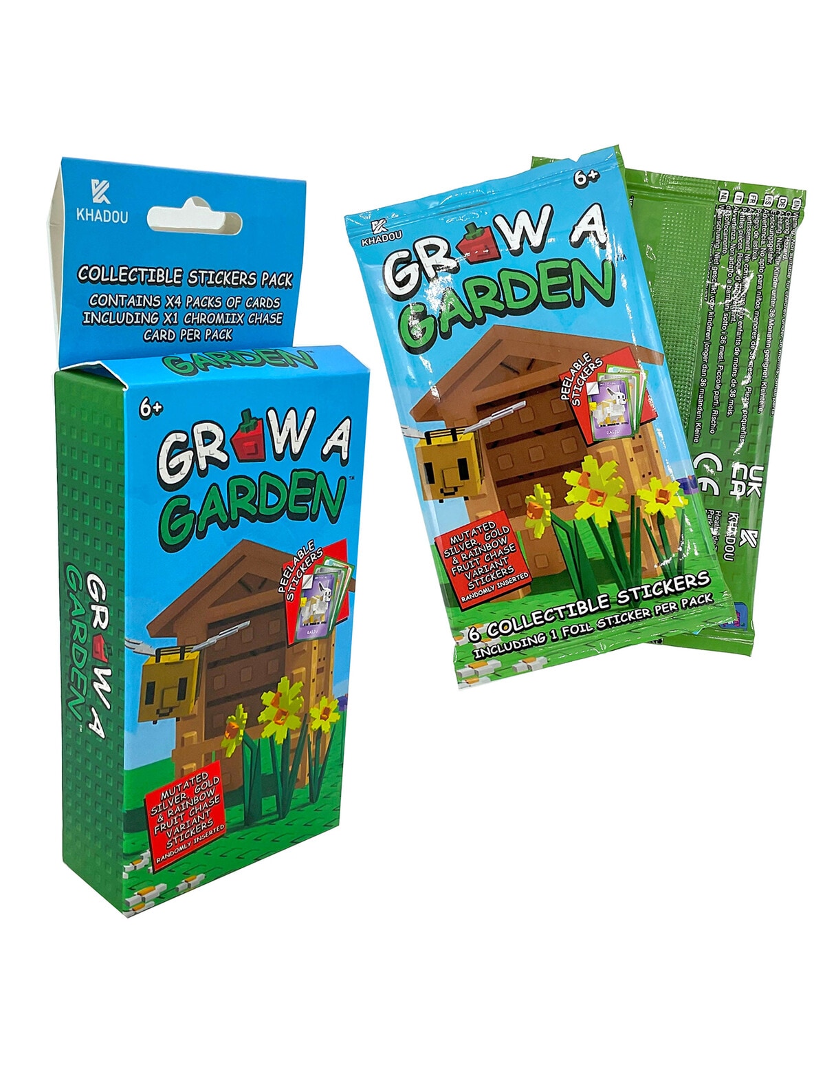 Grow a Garden Collectible Sticker Cards, 4 Pack - Arts & Crafts