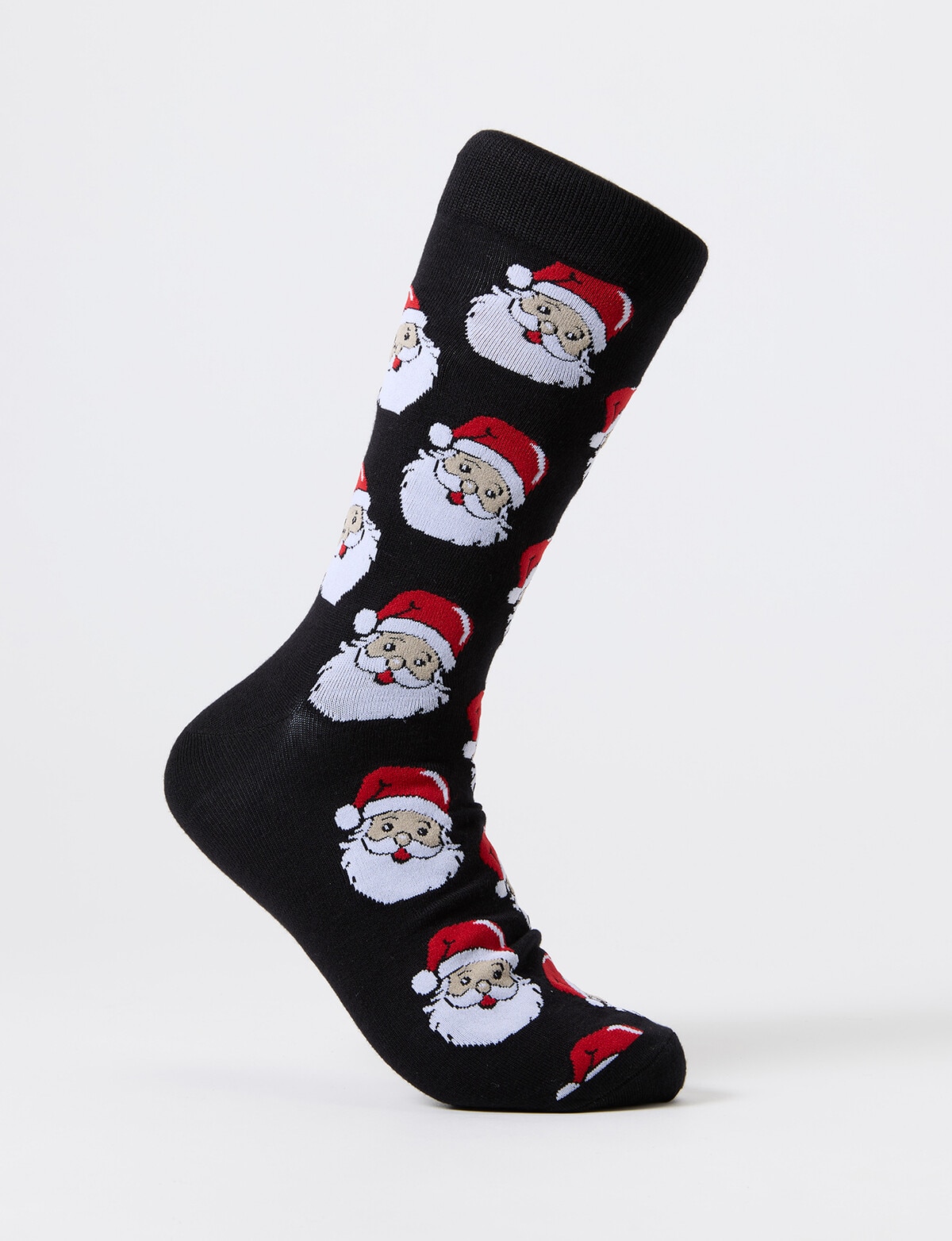 Mazzoni Santa Face Christmas Sock, Black - Socks