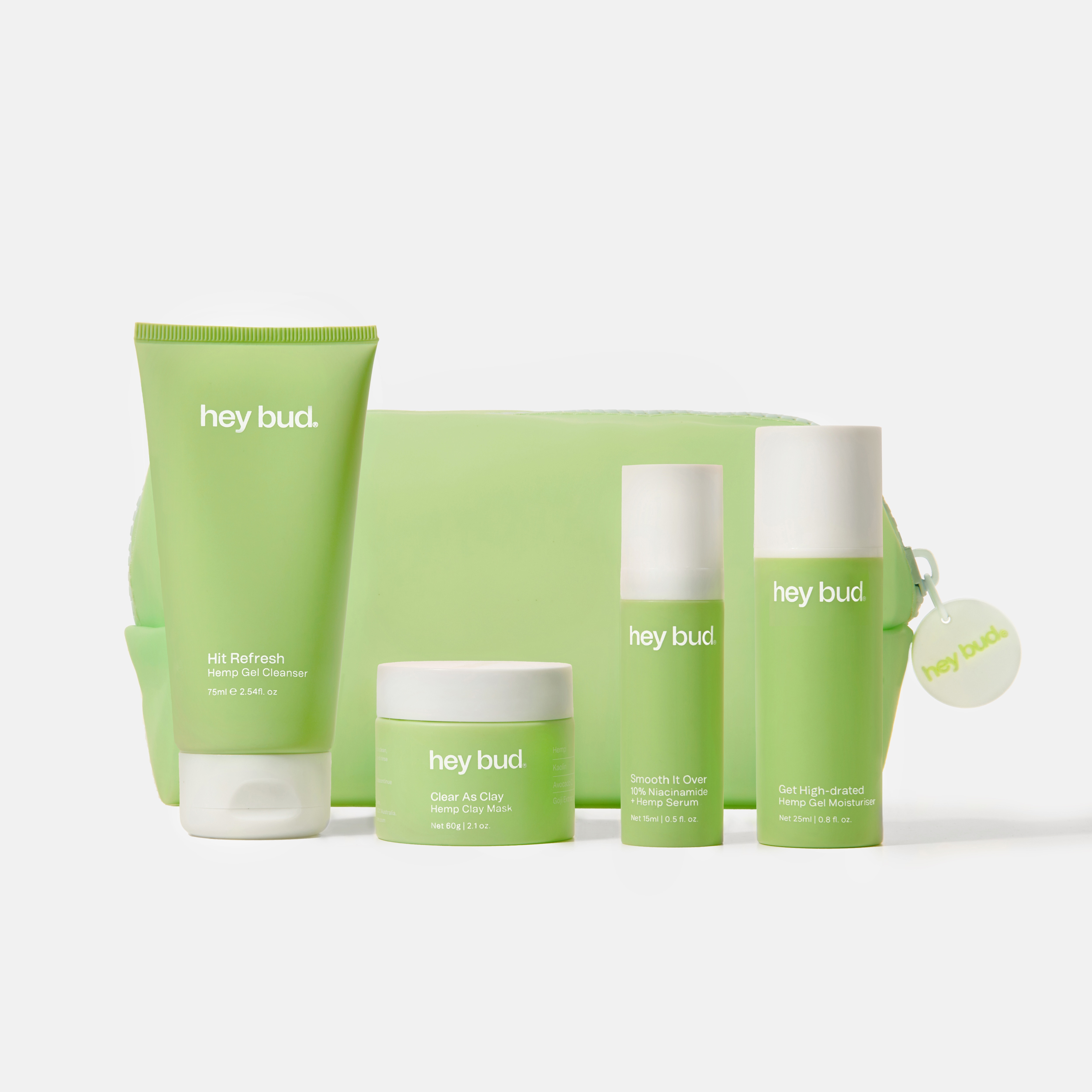 Hey Bud Mini Clear Skin Starter Kit, 4-Piece Set - Moisturisers, Serums ...